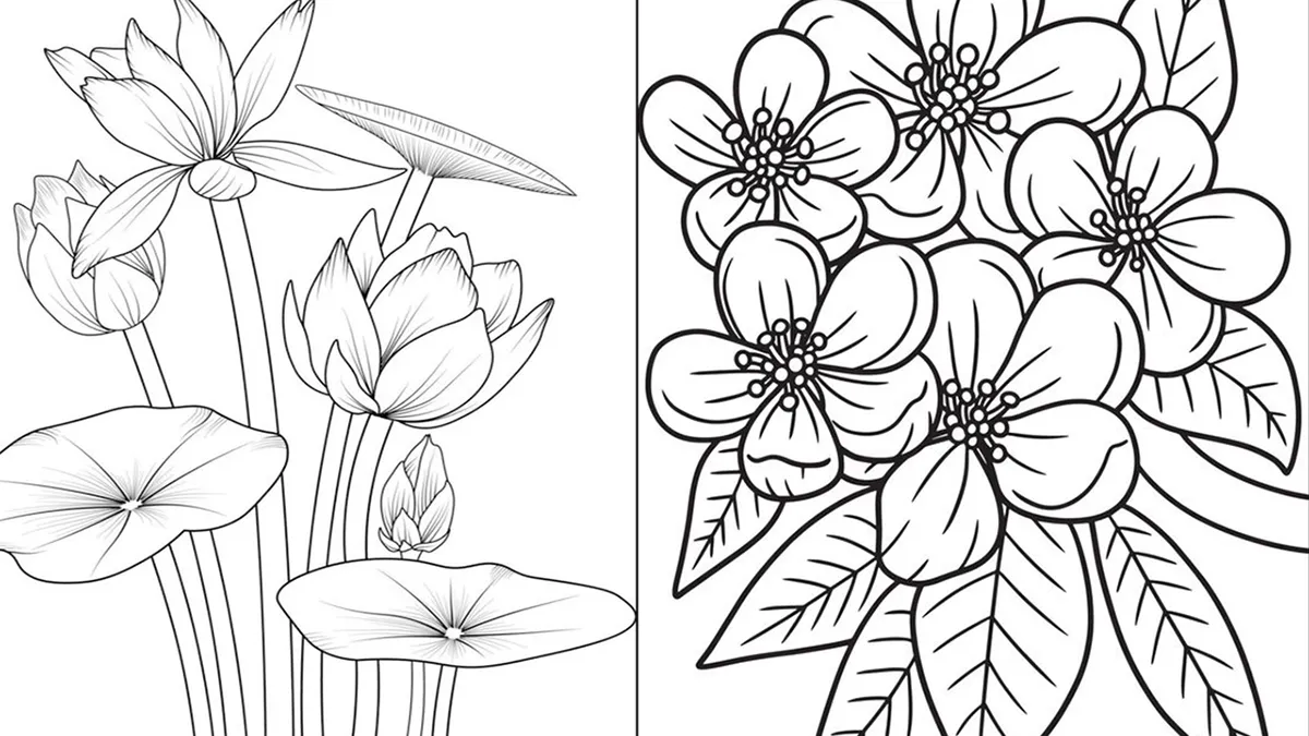 31 Gambar Sketsa Bunga Simple dan Cantik, Mudah Ditiru Anak TK, SD, SMP ...