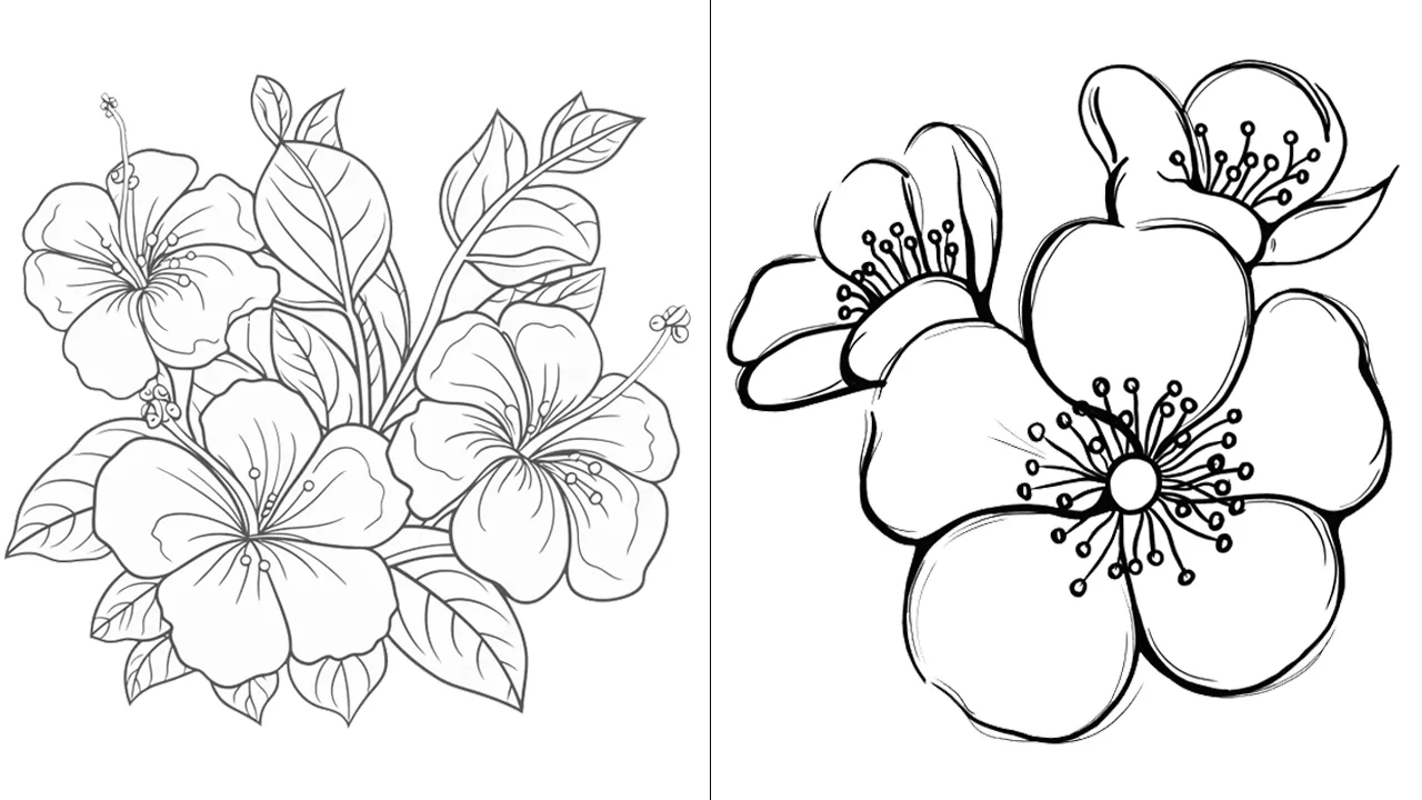 30 Contoh Gambar Mewarnai Bunga, Mudah untuk Anak TK, SD, SMP ...